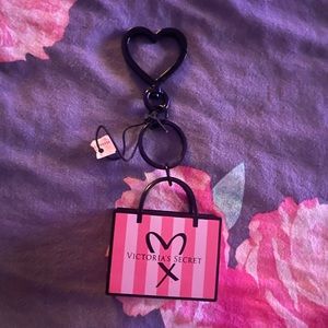 Victoria's Secret | Accessories | New Vs Bag Keychain With Black Vs ...